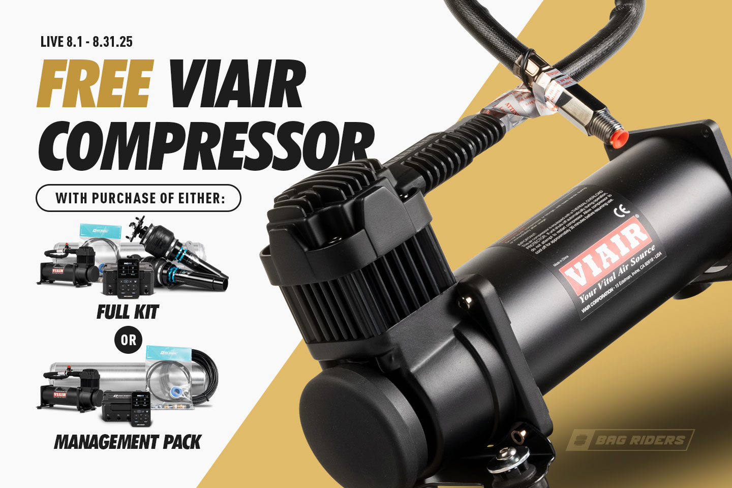 Get a Free VIAIR Compressor | Bag Riders
