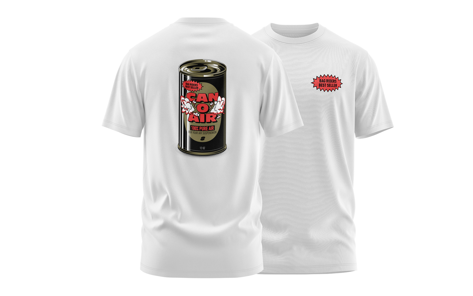 Bag Riders Can-O-Air Shirt White/Salmon | Bag Riders