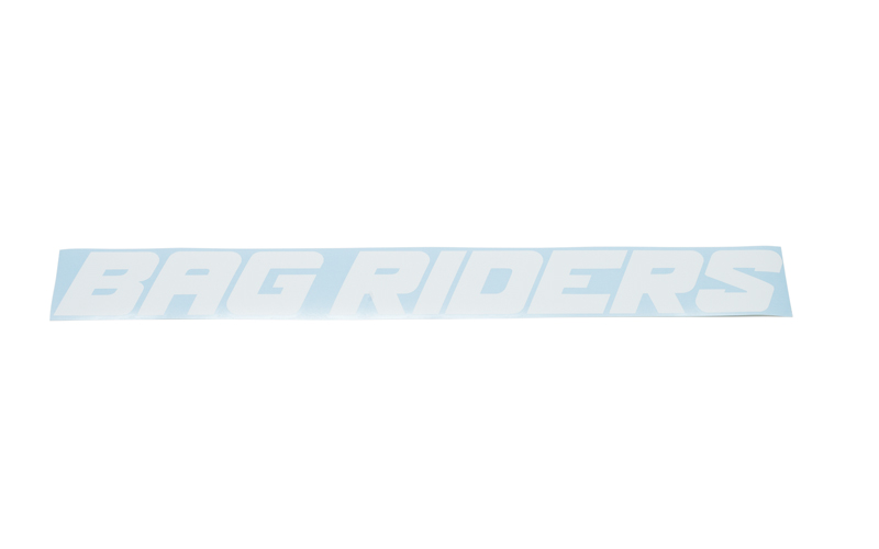 Straight Windshield Banner (White) | Bag Riders